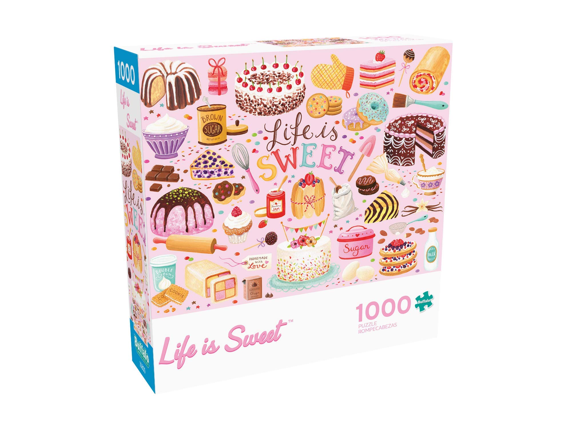 Buffalo Games - Life is Sweet - 1000 Piece Jigsaw Puzzle, Pink