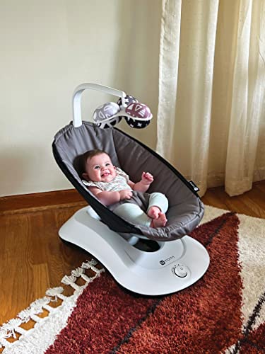 4moms RockaRoo Baby Rocker with Front to Back Gliding Motion, Graphite