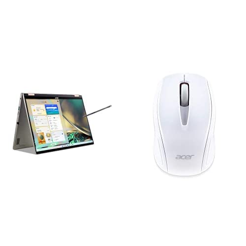 Acer Spin 5 SP514-51N-70LZ Intel Evo Convertible Laptop-, 14' 2560 x 1600 IPS Touch 425nit, Intel Core i7-1260P, 16GB LPDDR5, 1TB SSD, WiFi 6E, Active, Win 11 Wireless (White)