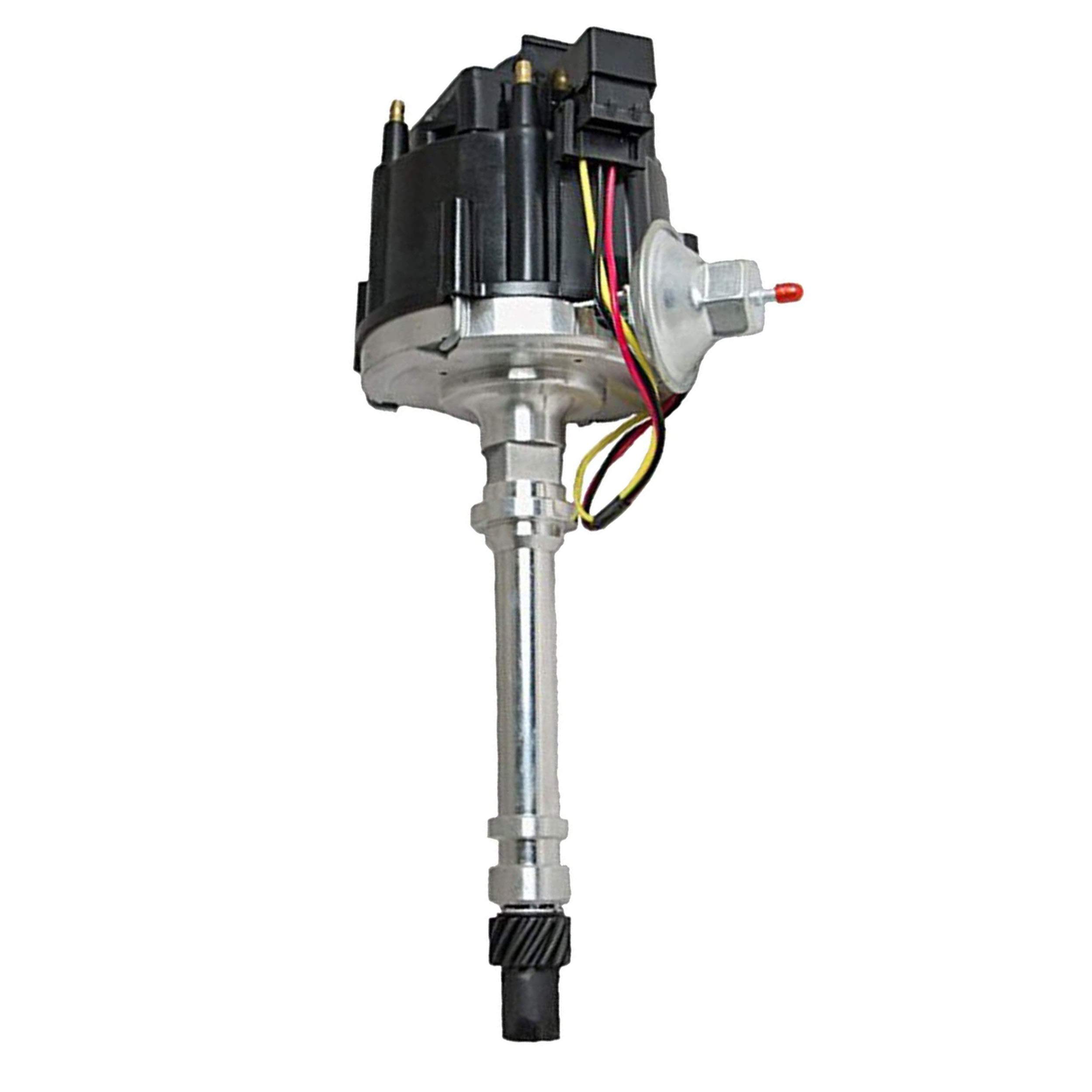 A-Team Performance - Complete HEI Distributor 65K Coil 7500 RPM - Compatible With Chevrolet Chevy GM GMC 4.3L 262 V6 EFI to CARB SWAP 90° V-6 One Wire Installation Red Cap