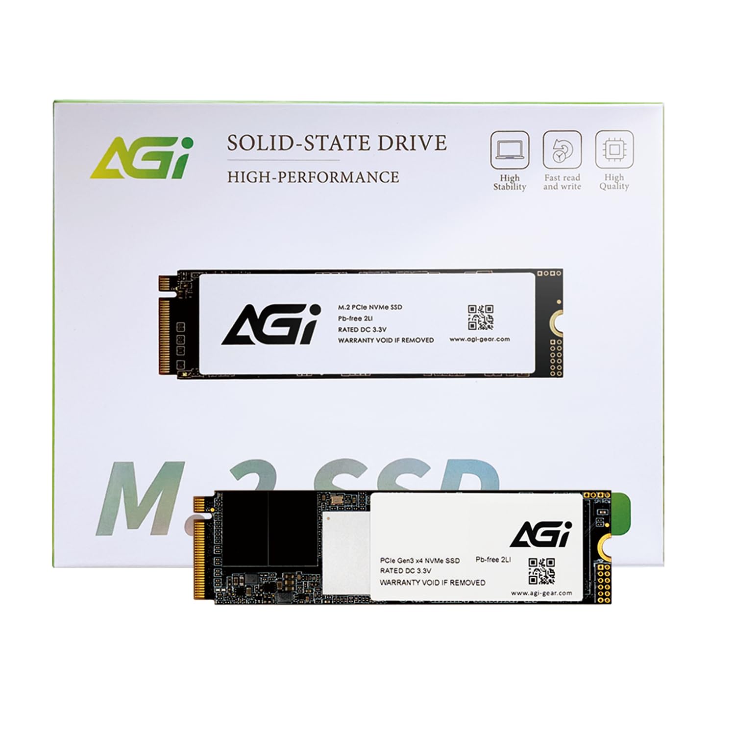 AGI 1TB AI218 Internal SSD,DRAM Cache PCIe NVMe M.2 Gen3x4 3D TLC NAND Flash Internal Solid State Drive SSD with Heat Sink (R/W Speed up to 3500/3100 MBs)