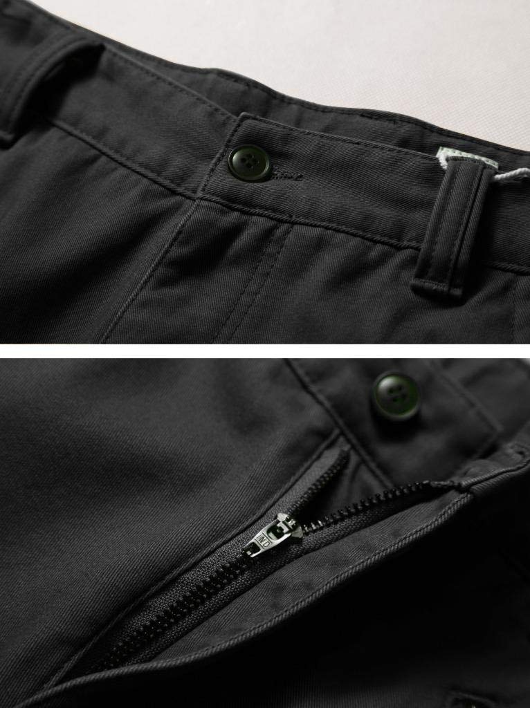 AKARMY Men's Fleece Lined Hiking Pants Outdoor Cargo Pants Casual Work Ski Pants with 8 Pockets Black 42