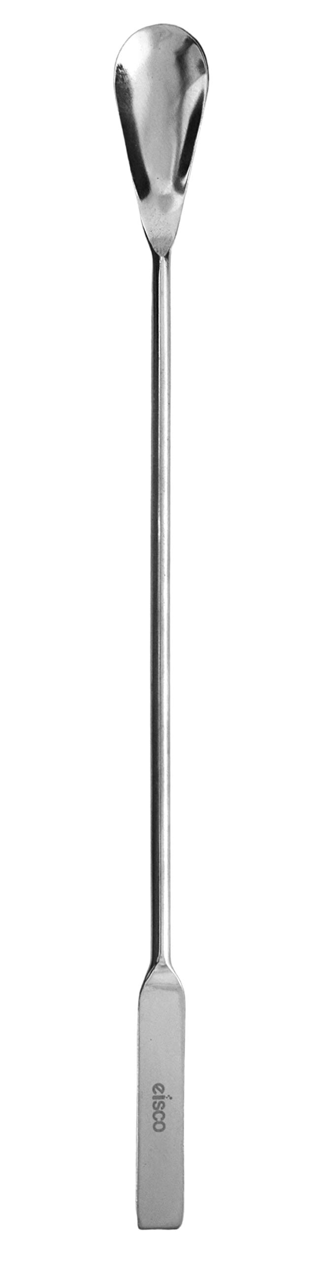 EISCO 10PK Spatula Spoons, 9" - Stainless Steel, Polished - One 0.3" Flat End, One 0.5" Scoop End