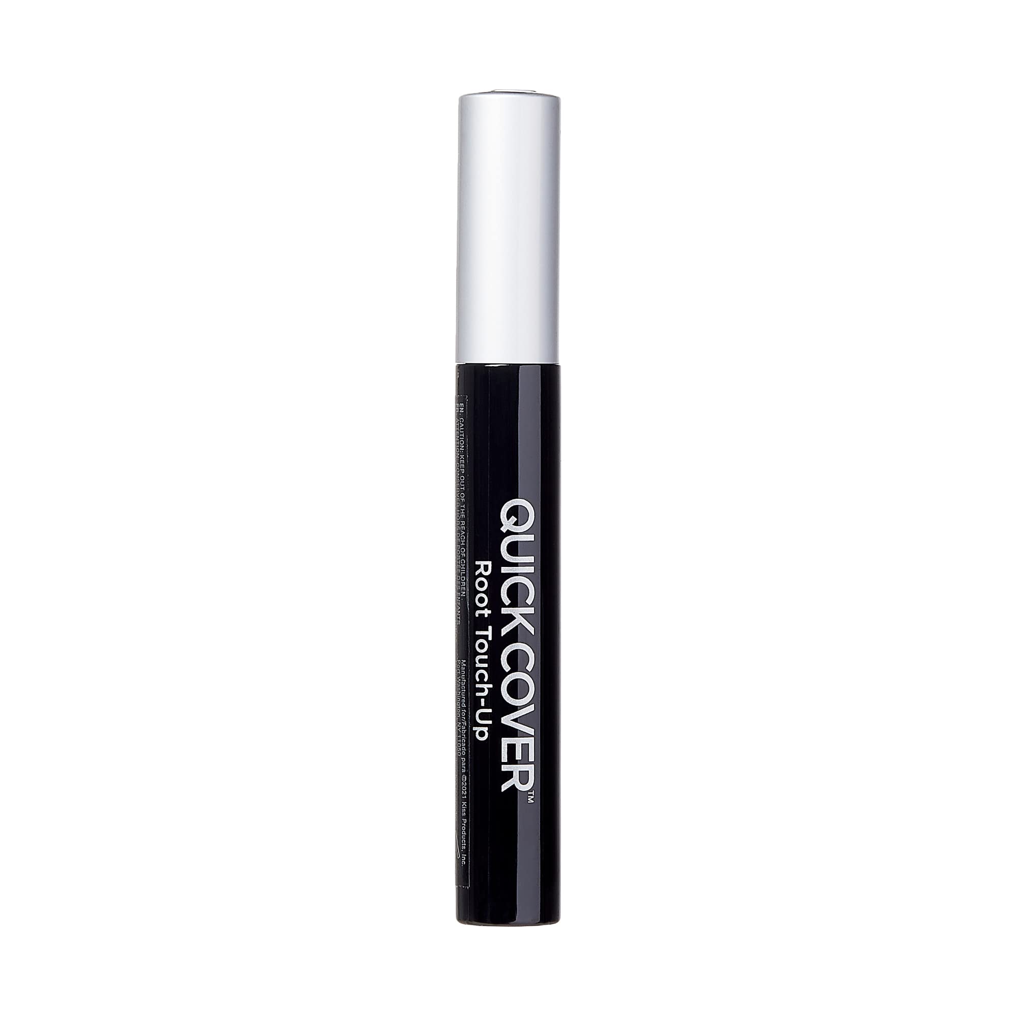 RED by Kiss Quick Cover Root Touch Up Rescue, Mascara Natural Water-Resistant Temporary Gray Concealer Cover Up Brush for Hair Mustache & Beard (Black) (2Pcs)