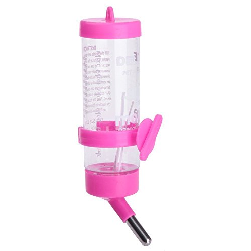 Hypeety Hamster Cage Drinking Water Bottle Parrot Mice Rat Gerbils Water Feeder Bowl 250ML/8.79 oz 1Pcs Random Color (250ML)