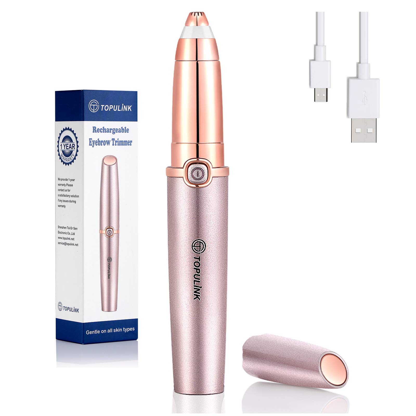 Rechargeable Eyebrow Trimmer Painless Precision Eyebrow Hair Remover Portable Electric Eyebrow Razor Tool for Women