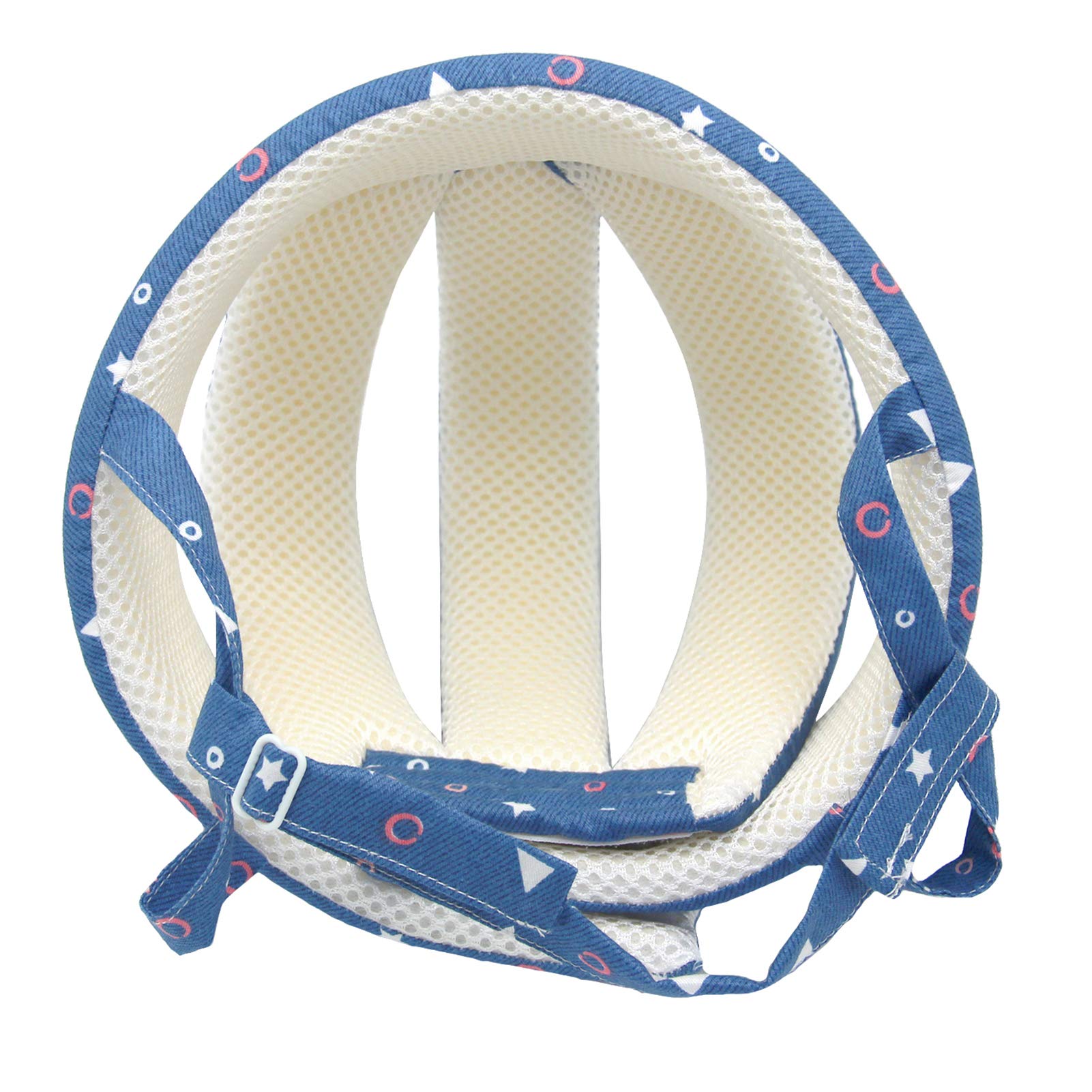 Ocanoiy Baby Safety Helmet Toddler Children Headguard Infant Head Cushion Protective Harnesses Cap Soft Adjustable Kid Safety Hat Head Protector (Starry Blue)