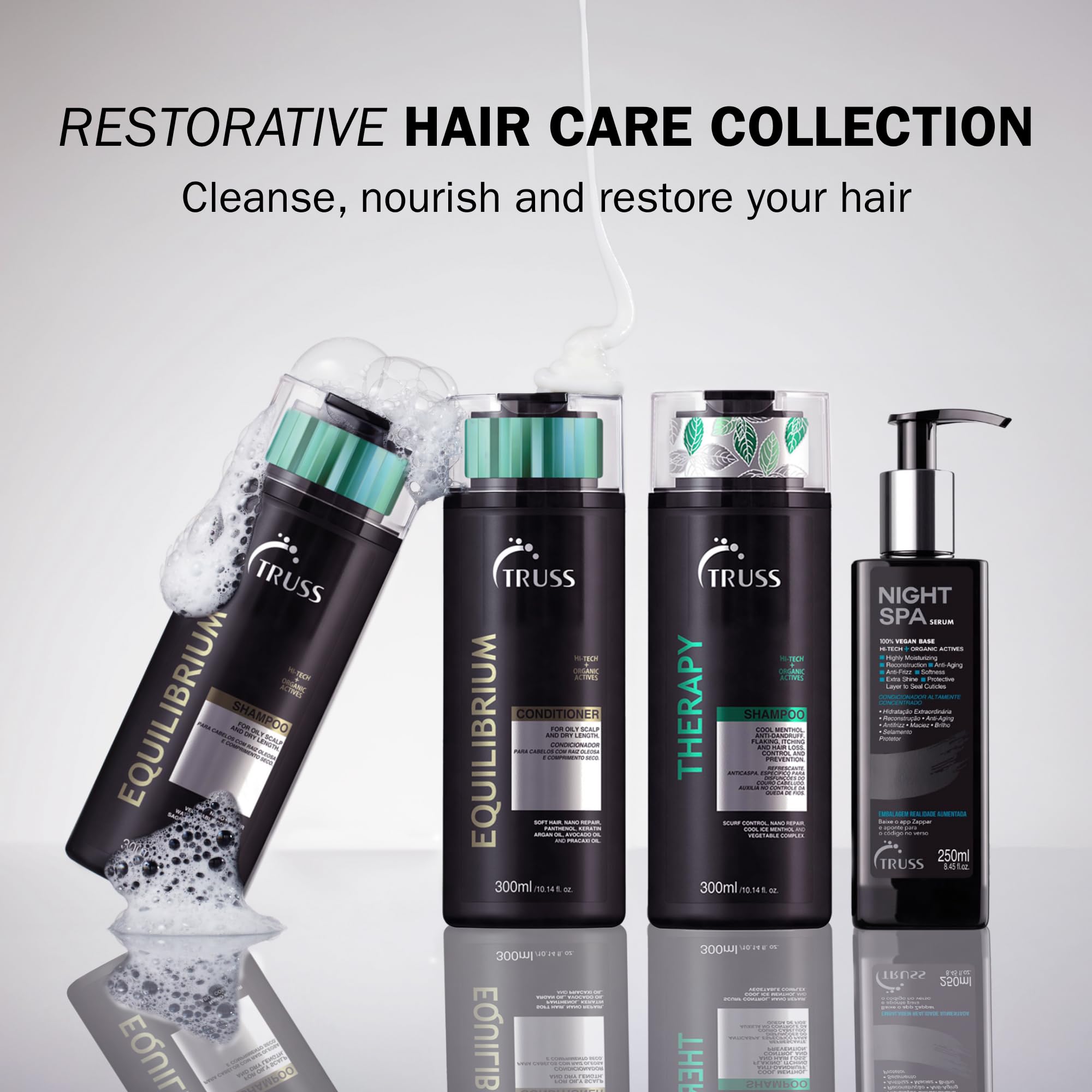 TRUSS Therapy Shampoo - Anti Dandruff Shampoo + Dry Scalp Treatment - Help Prevent Hair Loss and Reduce Oiliness While Protecting Against Dandruff and Allergies (300 ml)