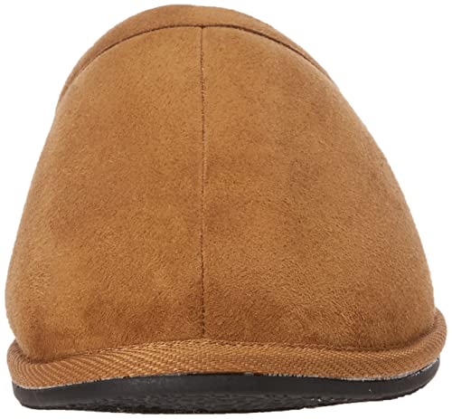 Amazon Essentials Men's Cozy Slipper, Chestnut Brown Microsuede, 10