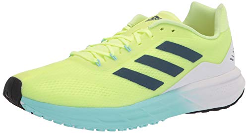 adidas Women's SL20 Running Shoe, Yellow/Crew Navy/Aqua, 12