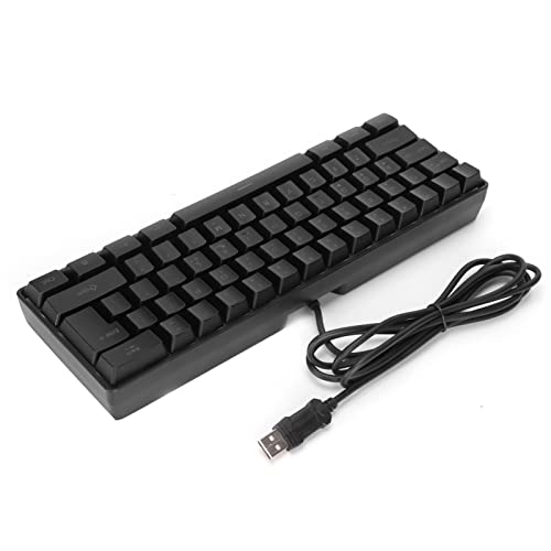 Acogedor Gaming Keyboard, 61 Keys USB Wired RGB Breathe Lighting Mechanical Keyboard for Win XP/Vista/7/8 32/64bit, for Win 8 Pro, FN Combination Shortcut Keys