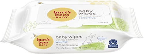 Burt's Bees Baby Chlorine-Free Wipes, 72 Count (Pack of 1) - Packaging May Vary