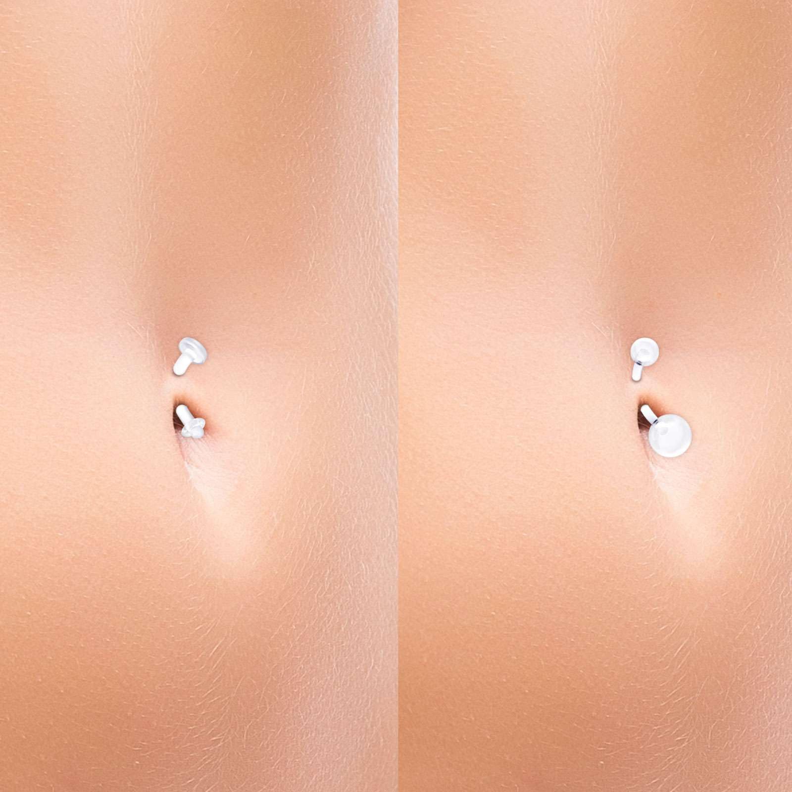 4PCS Flexible Acrylic Clear Belly Button Ring Retainer 14 Gauge 1/2 12mm Navel Bar Earrings Piercing Jewelry 2474