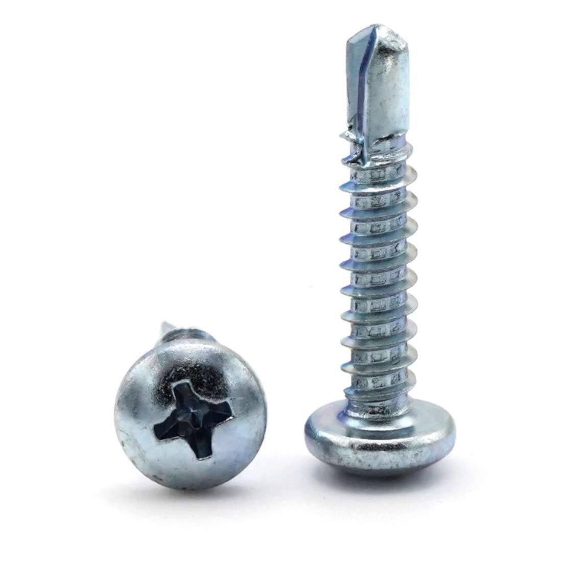 Phillips Pan Head Self Drilling Screws TEK Zinc Plated Steel - #6-20 x 5/8" Qty 1000