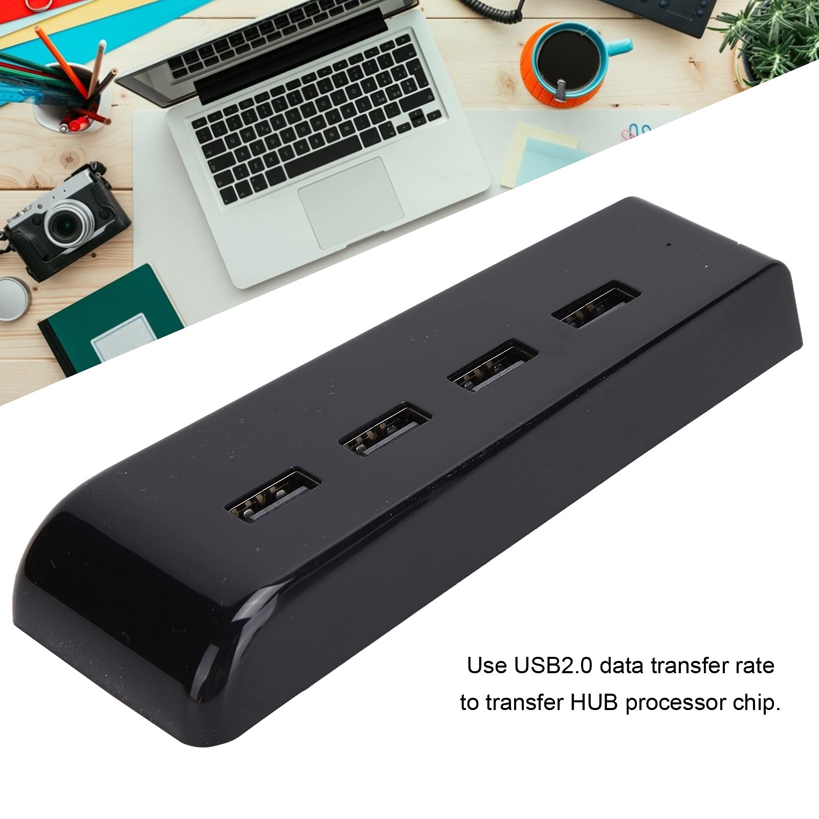 AIEB USB HUB Extender, 4 USB2.0 Data Transmission Interfaces Safe High Speed USB 2.0 HUB for PS5 Consoles/PC Computers/laptops/PS4/PS3/Xbox One