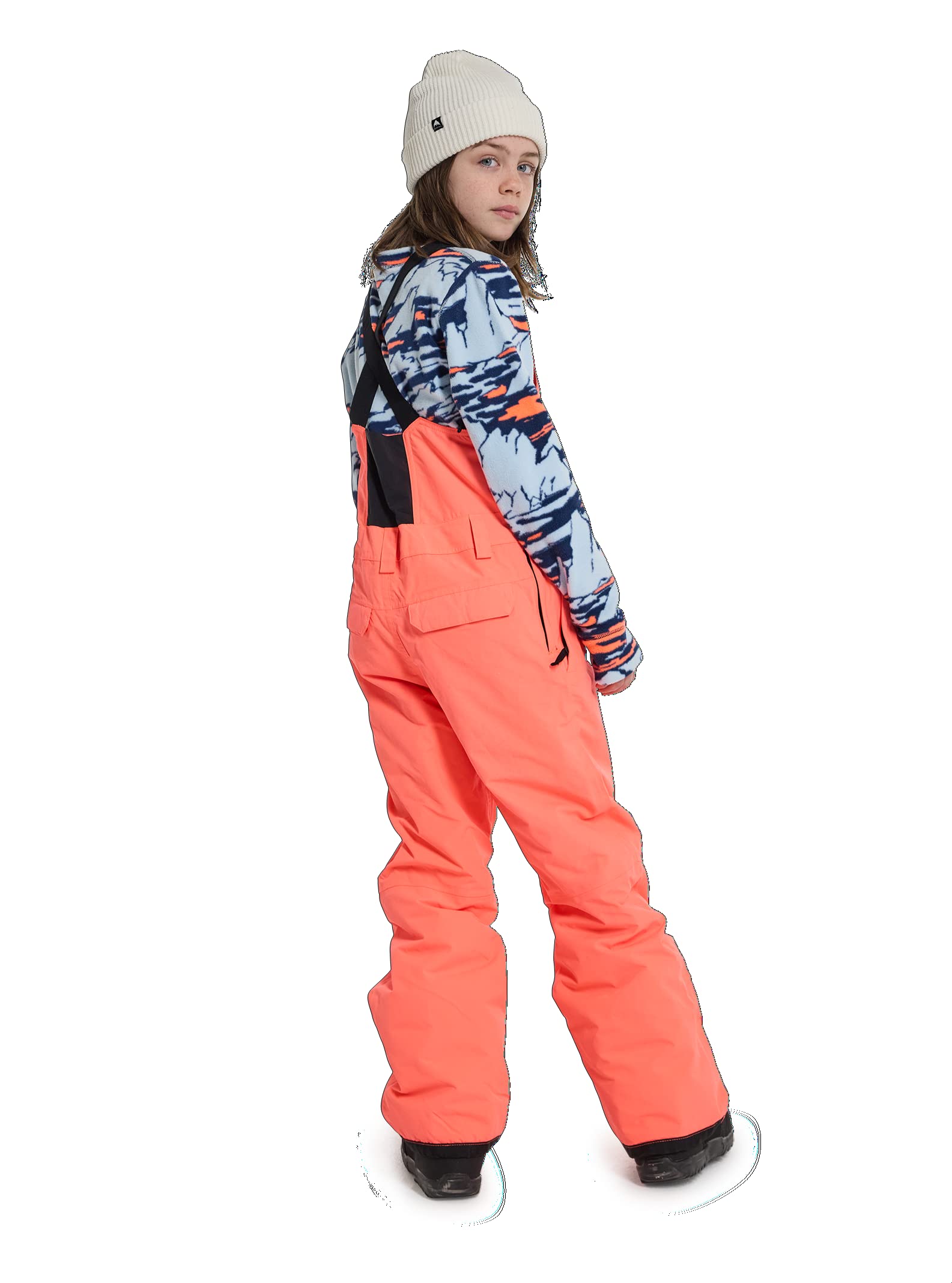 Burton Kids Skylar 2L Bib Pants, Tetra Orange, Medium
