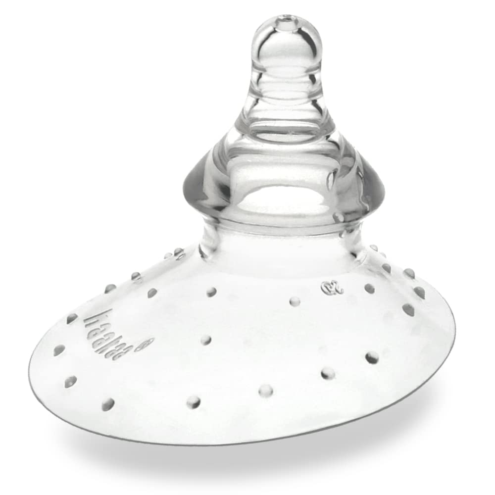 haakaa Nipple Shield Breastfeeding with Carry Case Using for Protects Sore Cracked Nipples Flat Inverted and Latch On Difficulties to Help Mums Continue Breastfeeding,1 pc (Round Shape)