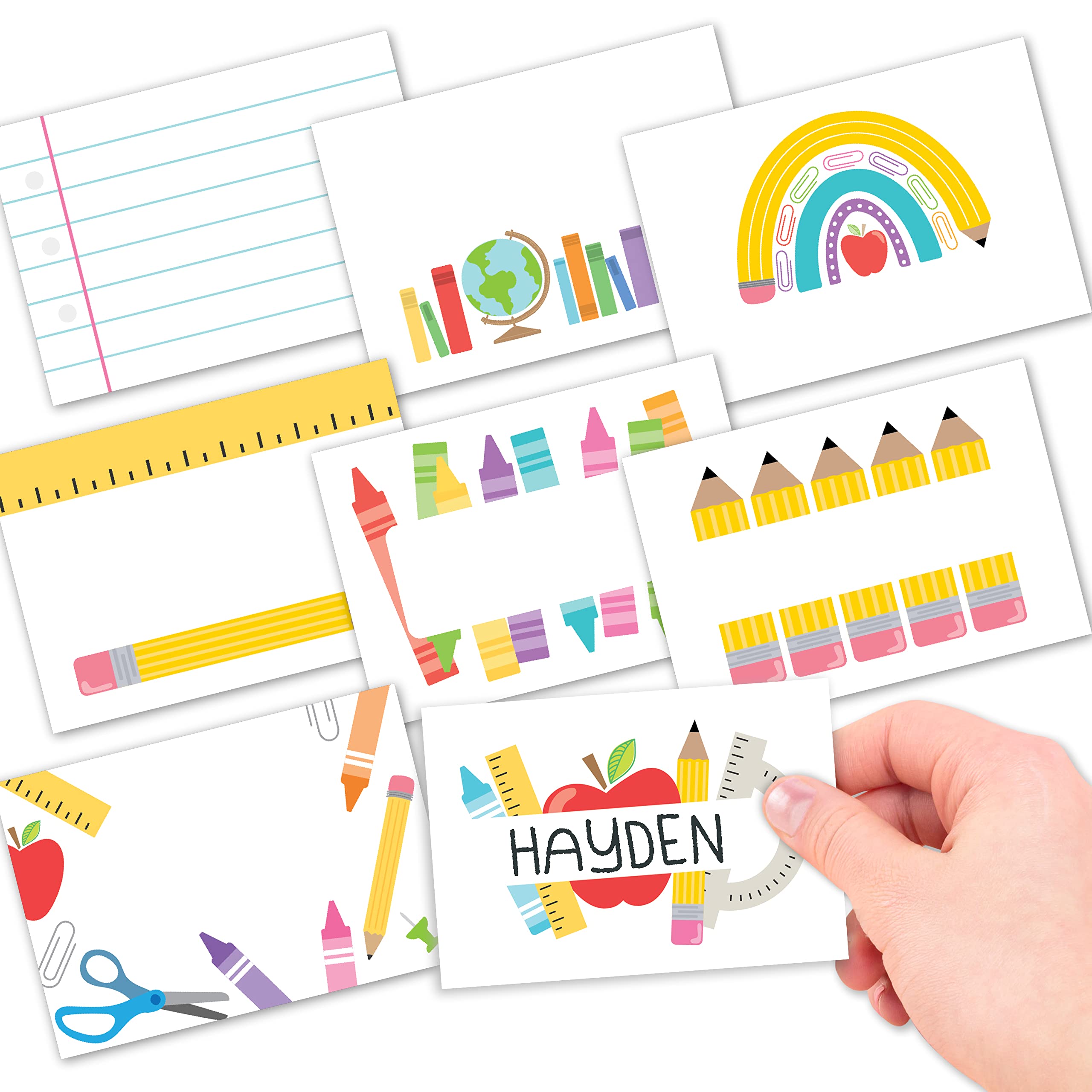 56 Crayon Name Tags for Classroom Cubbies - Self Adhesive Name Tags Sticker Name Tags for Kids, Name Tag Stickers for Kids Name Labels for School, Nametags Labels for Classroom Labels for Teachers