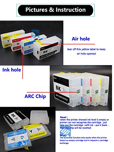 UP PGI-1200XL PGI1200 Empty Refillable Ink Cartridge Compatible for Canon MAXIFY MB2010 MB2310 MB2020 MB2320 MB2020 MB2320 MB2120 MB2720 MB2350 MB2050 Printer
