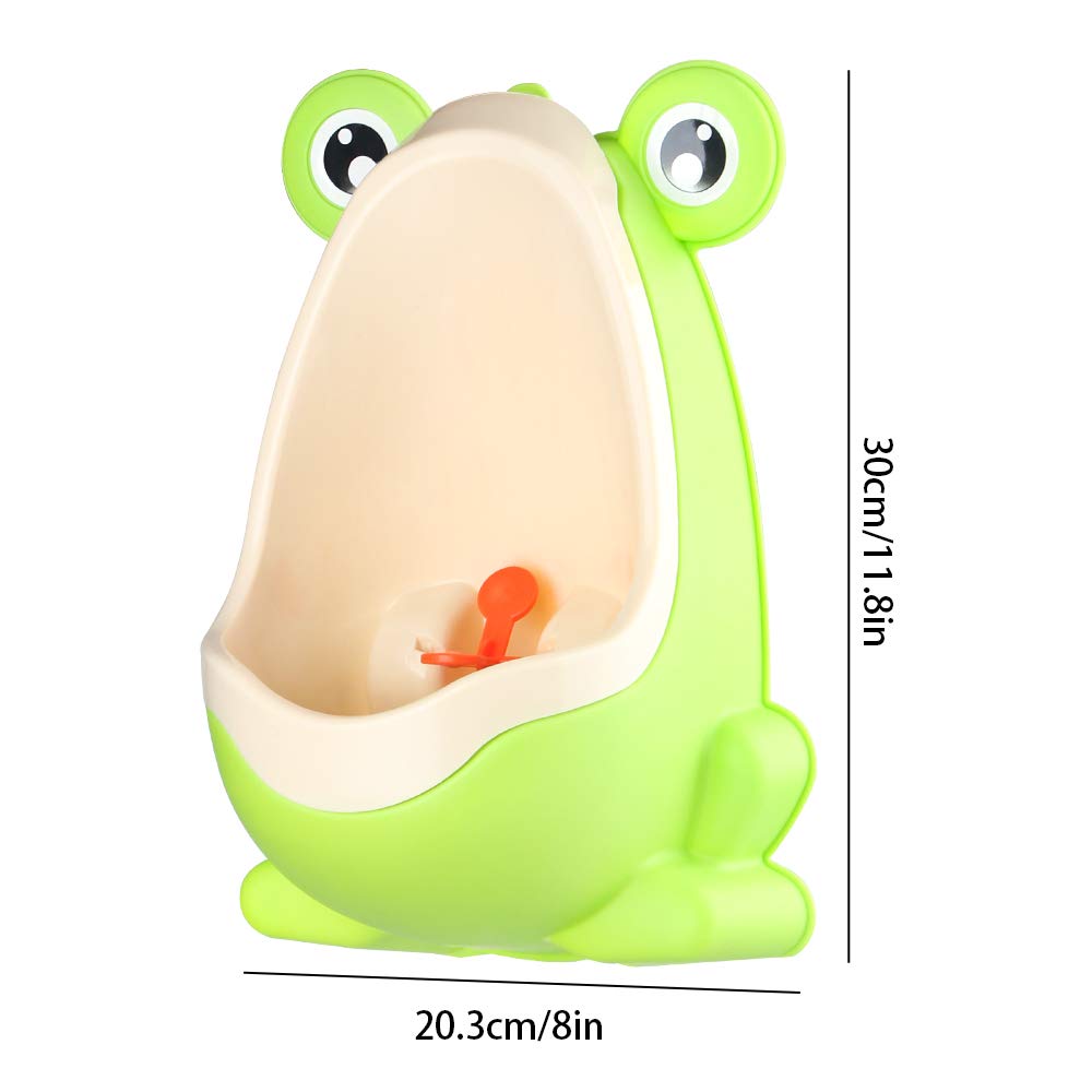 New Cute Frog Potty Training Urinal with Drain Tube for Boys, Tomorotec Kids Urinal Trainer with Funny Aiming Target