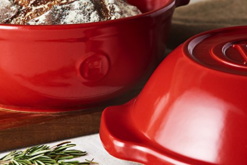Emile Henry Ceramic Bread/Potato Cooker | Burgundy