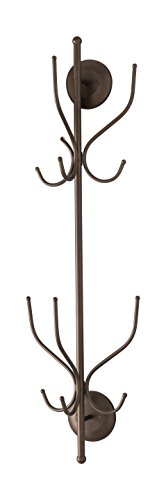 Kings Brand Furniture β Nino Metal 12 Hook Wall Mount Coat & Hat Rack, Pewter