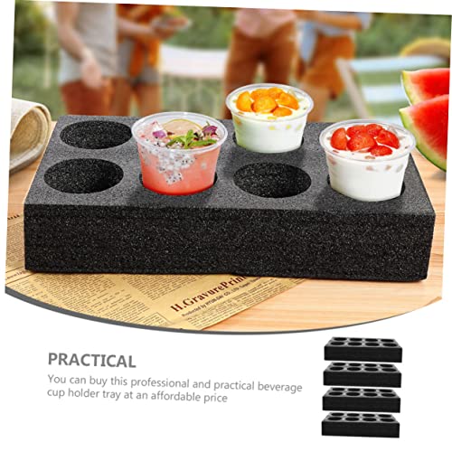 4pcs Milk Tea Cup Holder Disposable Cup Disposable Trays Coffee Tray Beverage Carrier Take Out Drink Carrier Drink Takeout Holder Outdoor Cup Trays Takeout Coffee Cup re-usable