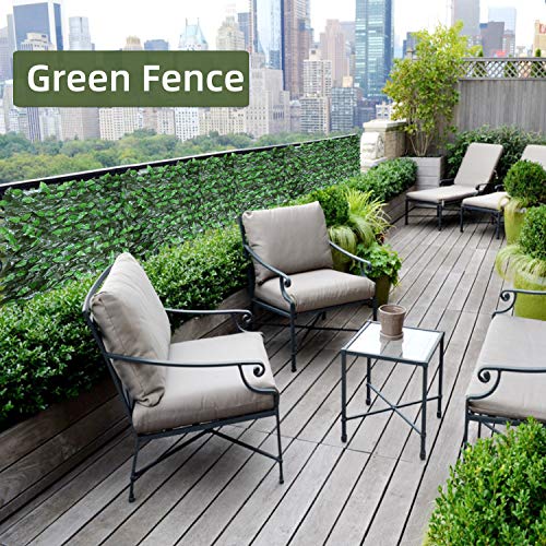 Artificial Ivy Privacy Fence Screen, Privacy Wall, Privacy Screen, Artificial Faux Ivy Hedge Leaf & Vine Privacy Fence Wall Screen, Outdoor Decoration, Garden, Yard (120 x 40 Inch, Peach Leaf)