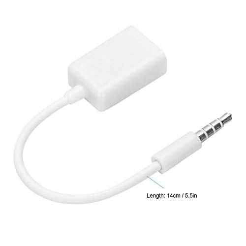 Ymiko USB Female to 3.5mm Jack Audio Adapter, 3.5mm Male Aux Plug Jack to USB USB Female AUX Audio Cable Converter for Play Music on Car CD Player Computer TV