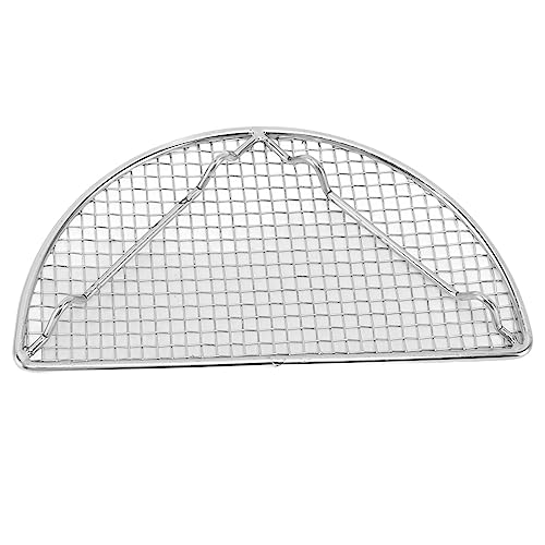 EMUKOEP Cooling Racks for Baking Stainless Steel Wire Cooking Rack High Temperature Resistant Oven Safe for Cooking Roasting Grilling (Medium Semicircle 18CM)