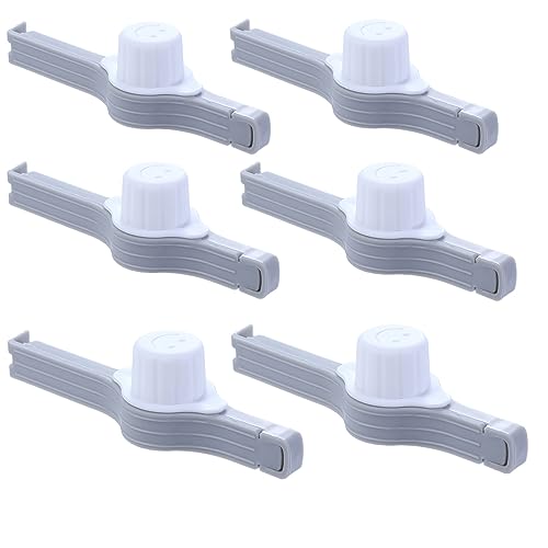 6Pcs Food Sealing Clips,Food Storage Sealing Clips with Pour Spouts Reuseable Plastic Bag Sealing Clips for Kitchen Food Storage and Organization