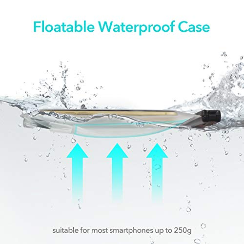YOSH Floatable Waterproof Phone Case, TPU 7.5 Inch Cell Phone Pouch with Floating Airbag for Swimming Raining Bath Compatible for iPhone 12 11 Pro Max XR XS X 8 7 SE Samsung S21 Pixel & More 2-Pack