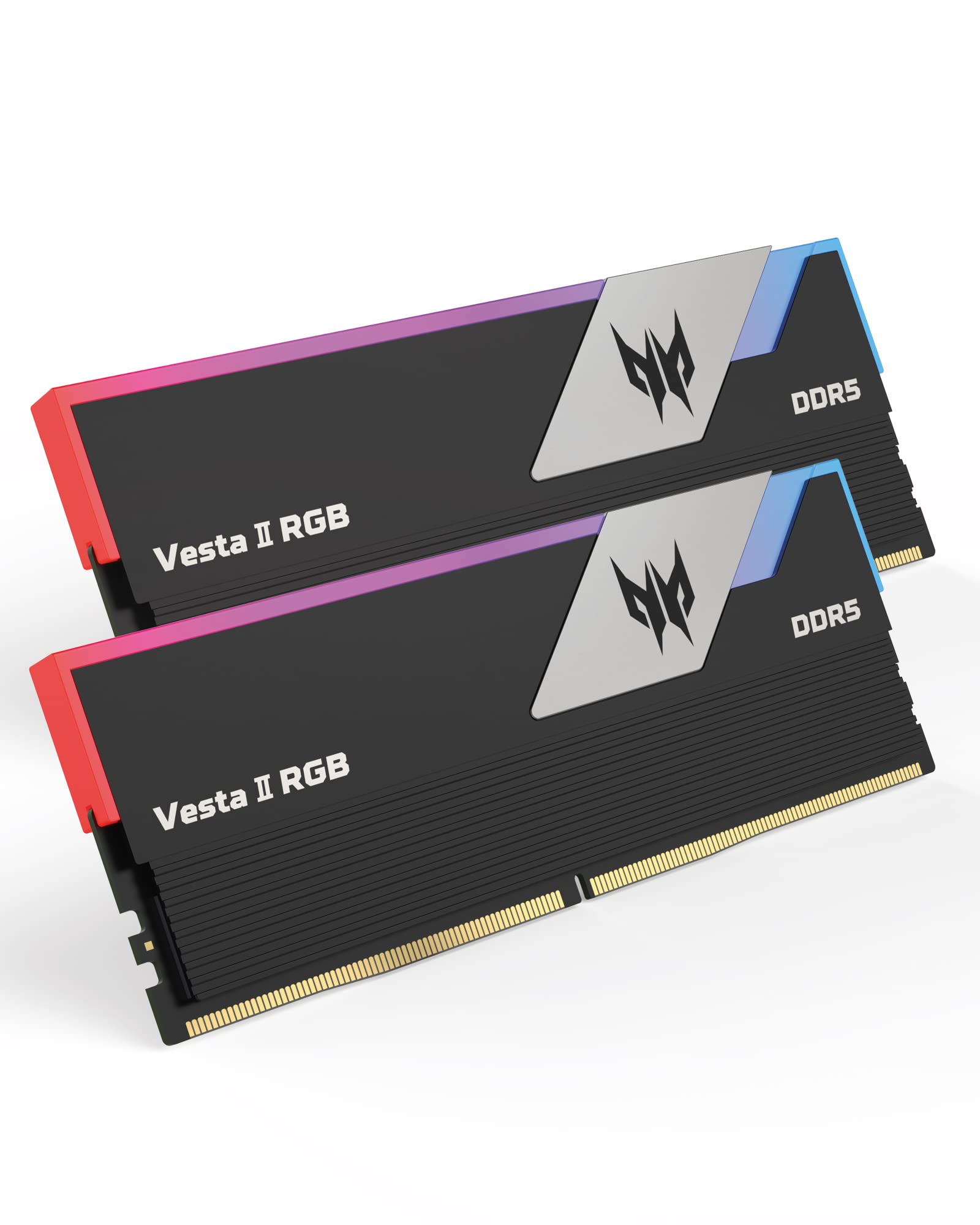 Acer Predator Vesta II DDR5 RGB RAM 32GB Kit (16GBx2) 5200MHz (PC5-41600) C38 Desktop Memory 1.25V with Temperature Sensor - BL.9BWWR.316