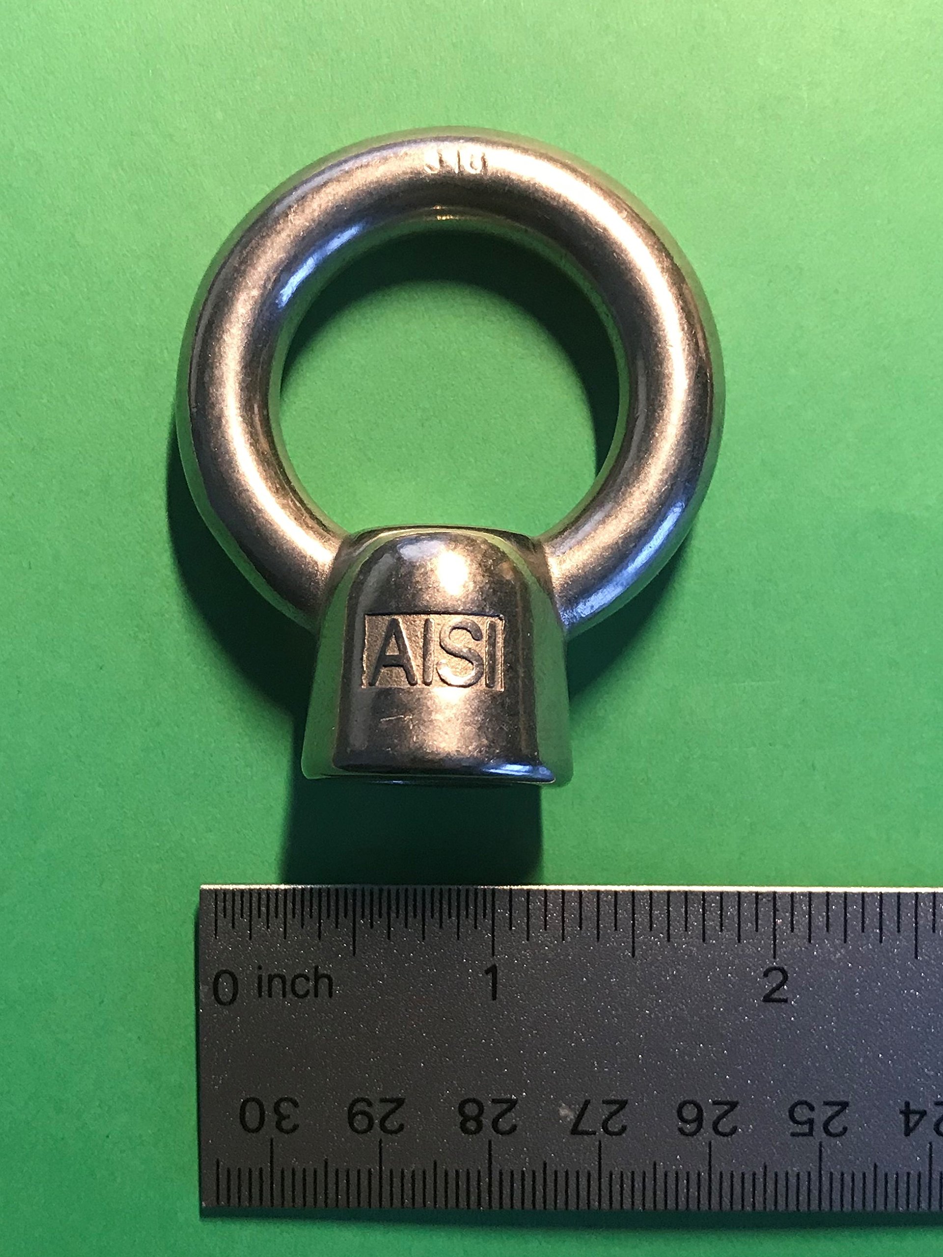 US STAINLESS Stainless Steel 316 Lifting Eye Nut 1/2" UNC Marine Grade Pitch of 13
