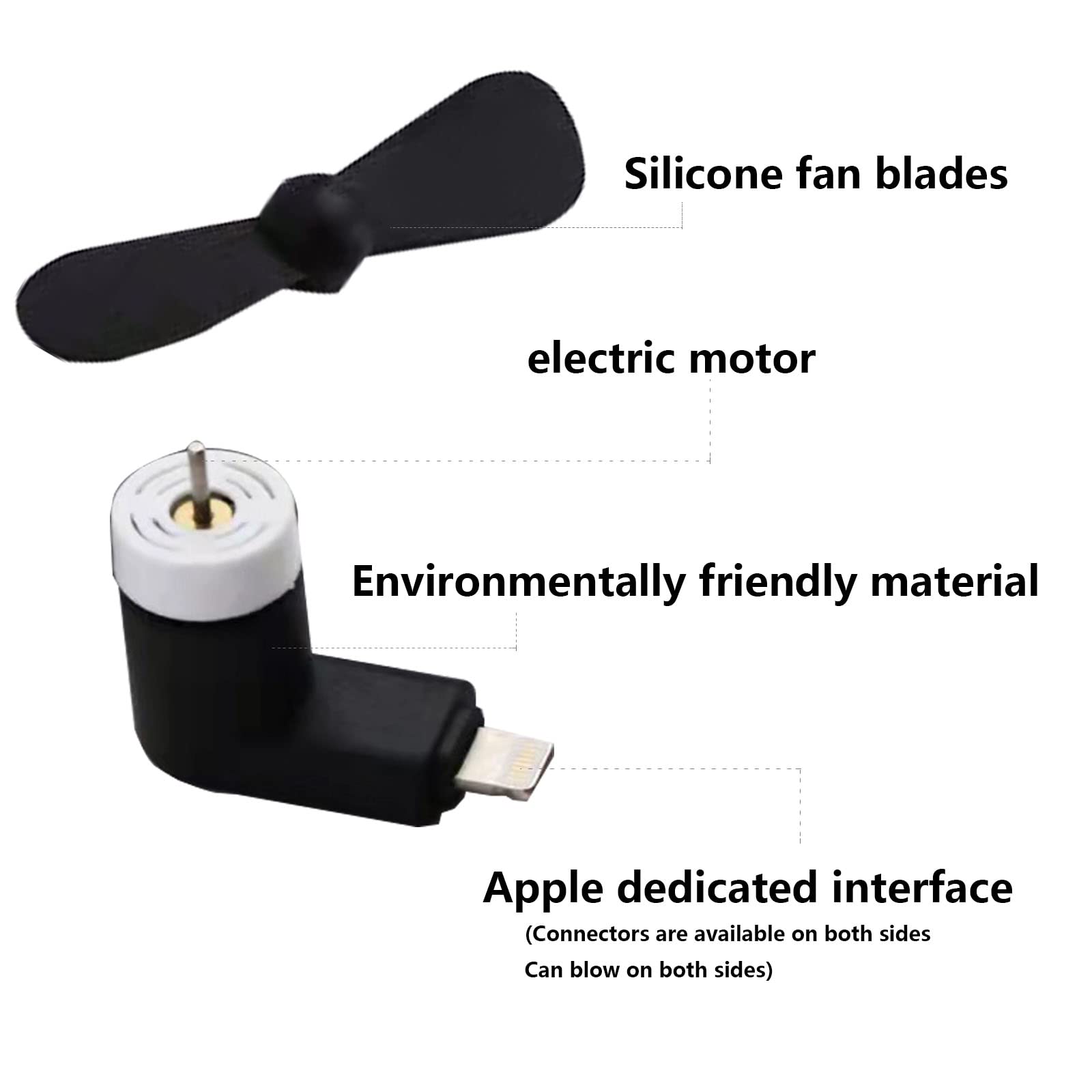 Aikens Phone Fan Mini Fan USB Cellphone Fan Cell Fans Compatible for iPhone iPad Phone Summer Accessories