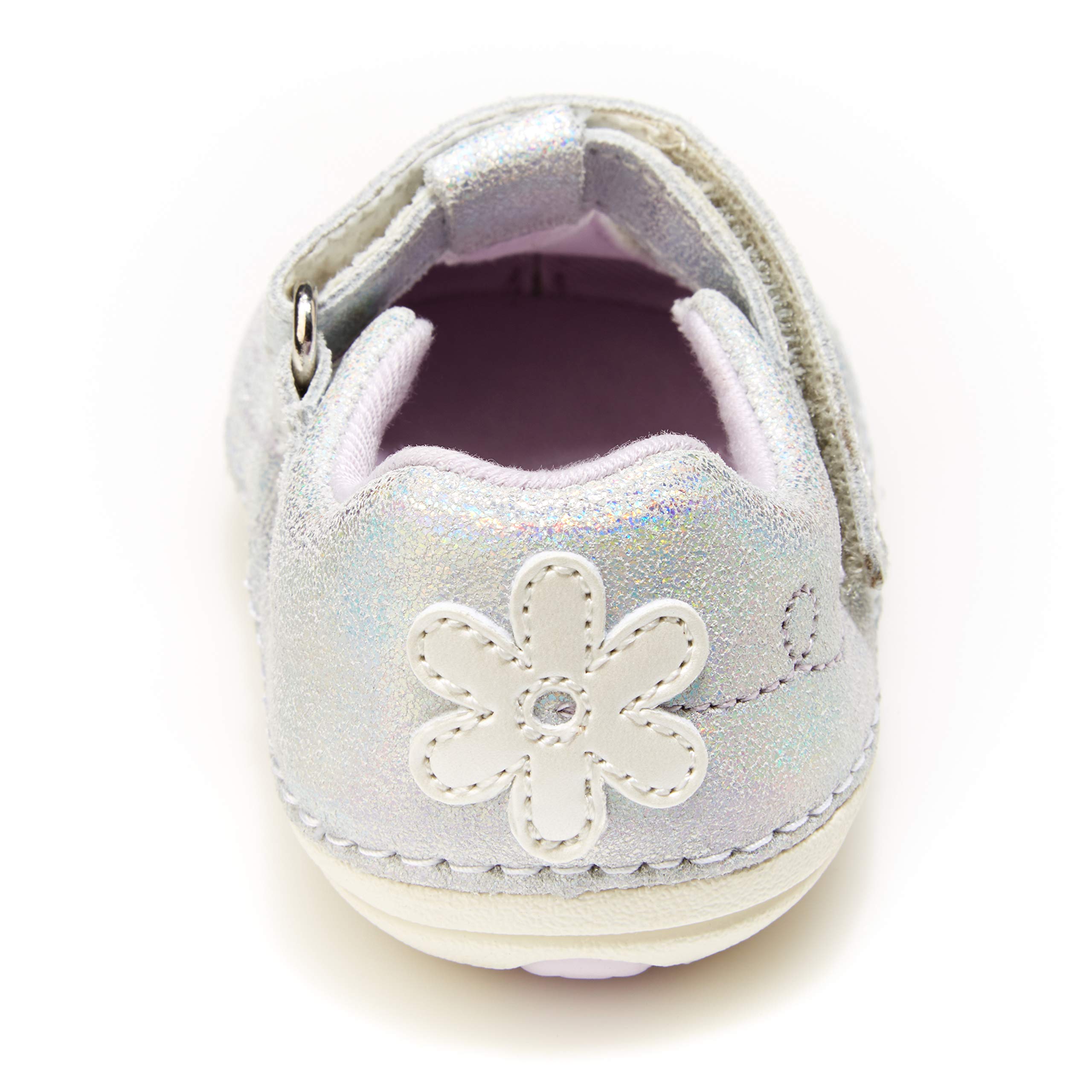 Stride Rite baby girls Soft Motion Liliana Mary Jane Flat, Iridescent, 3 Infant US