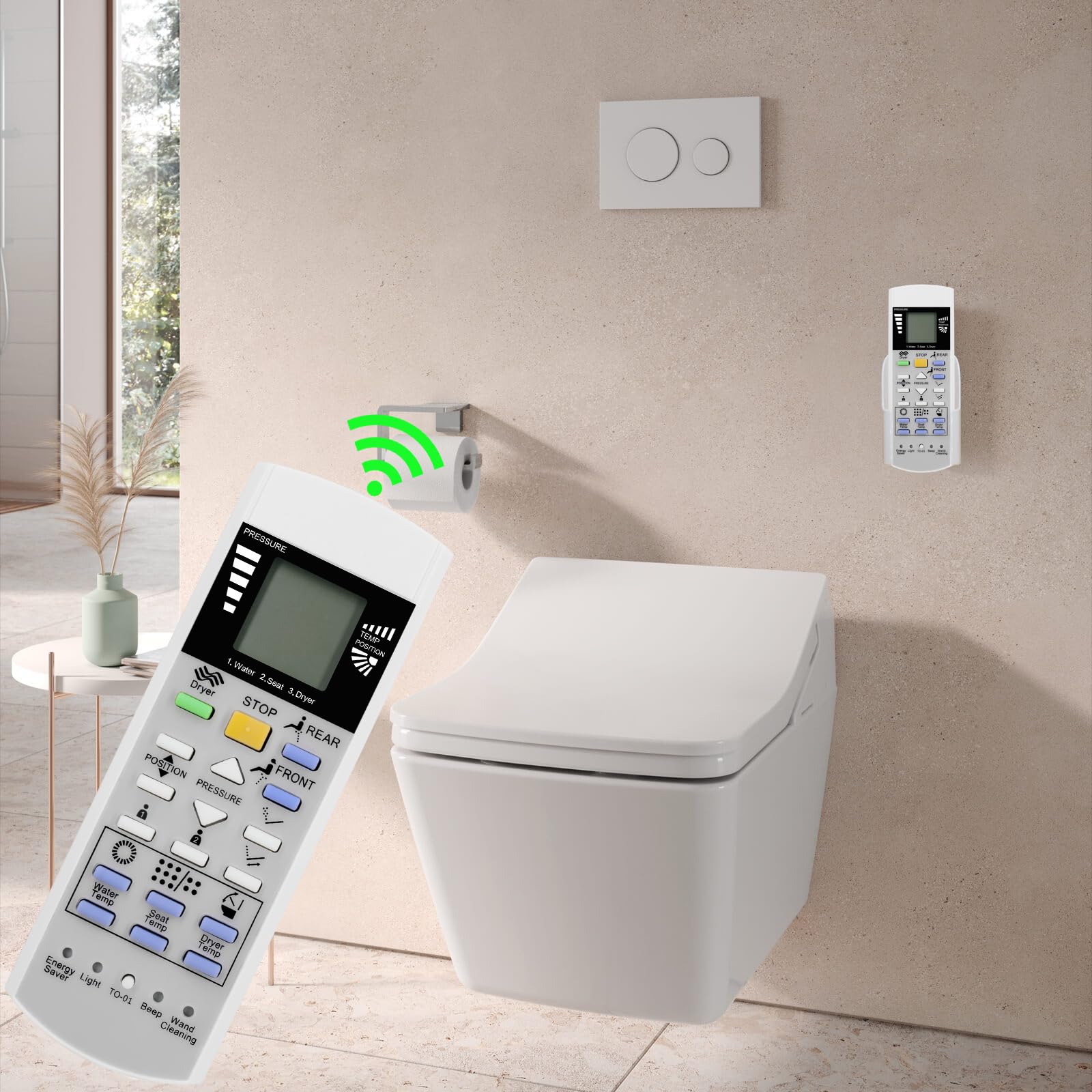 Replacement Remote Control for TOTO Washlet Neorest Bidet Toilet Seat 500 MS950CG THU9018 MS950 MS950C S400 THU9179 SW563 SW564 600 MS990CGR MS990CG