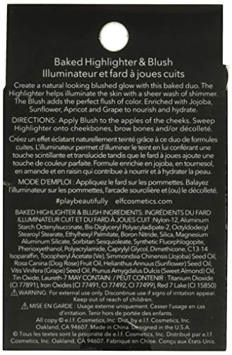 Elf Cosmetics Baked Highlighter & Blush 83371 Rose Gold, 0.6 Ounce