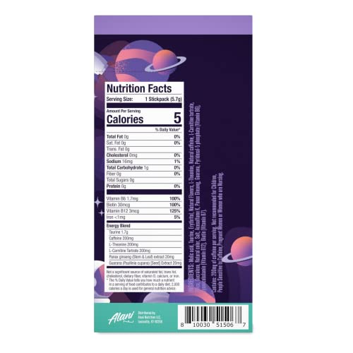 Alani Nu Energy Sticks - 200mg Caffeine Pre Workout Powder, Antioxidants, Zero Sugar, 10 Calorie Drink Mix, 40 Pack