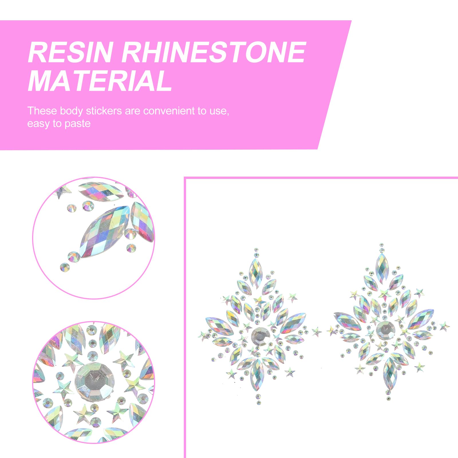 Rhinestone Face Gems Body Jewelry Stickers Rhinestone Women Bra Breast Pasties Carnival Party Body Stickers