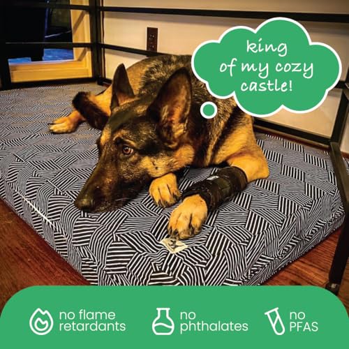Molly Mutt Large Crib Mattress Cover - Rough Gem Print - Measures 27”x52”x5”- 100% Cotton - Durable - Breathable - Sustainable - Machine Washable Dog Bed Cover