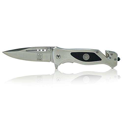 Army Folding Elite Tactical Knife - Spring Assisted US Army Combat Rescue Knife-Great Gift for the Veteran in your Life