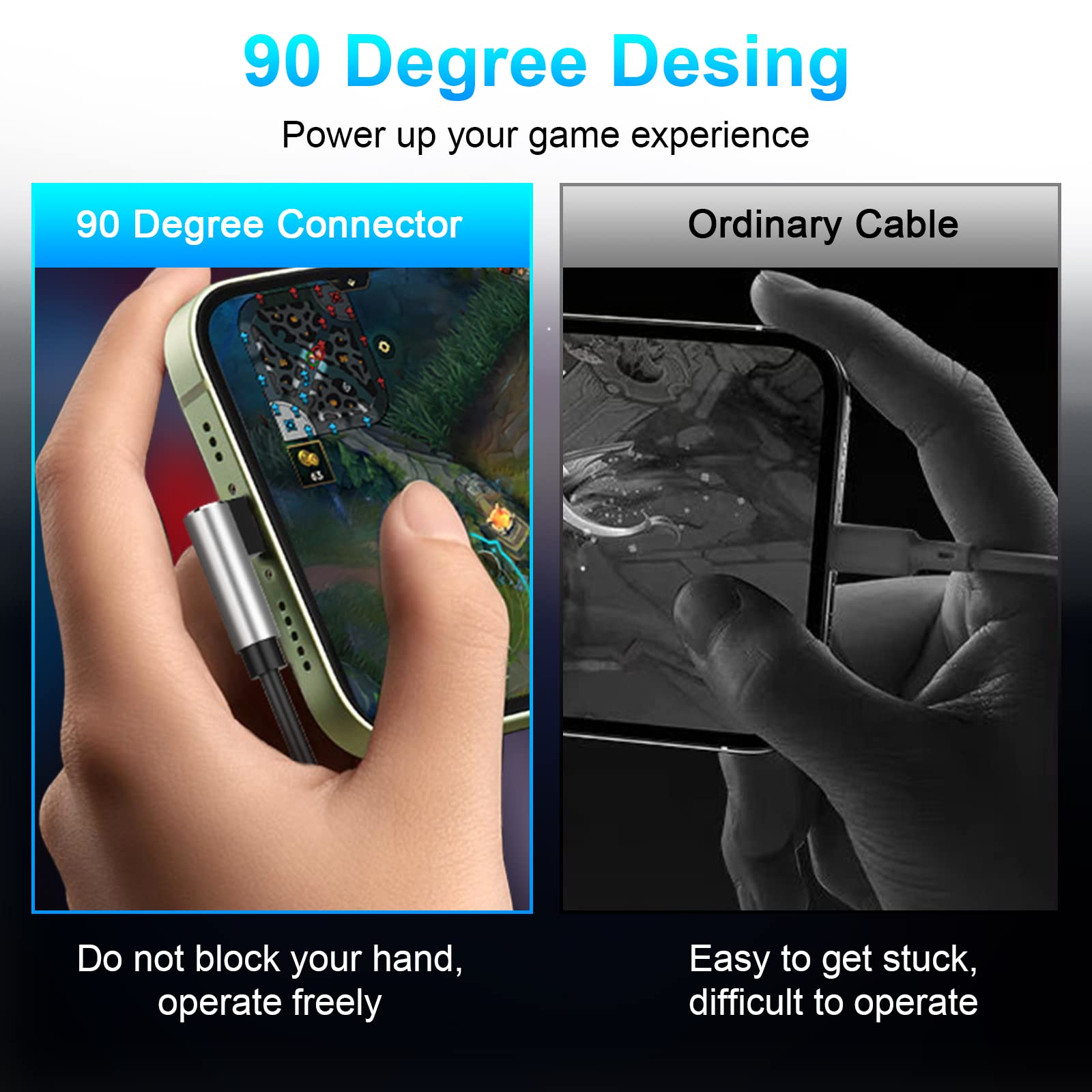 90 Degree Apple Carplay Cable [2 Pack],Right Angle Coiled iPhone Charger for Car [Mfi Certified & Data Sync] Coiled Lightning Cord for Iphone14/13/12/11pro Max/Xs Max/Xr/Xs/X/8/7/Plus/6s Ipad/iPod