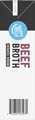 Amazon Brand - Happy Belly Reduced Sodium Beef Broth, 32 fl oz (Pack of 1)