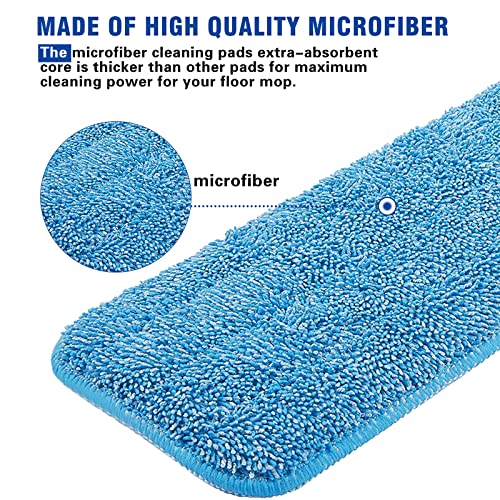 6 Pack Microfiber Spray Replacement Mop Pads - Perfect Cleaning Solution for Home and Commercial Use, Compatible with Bona Floor Care System