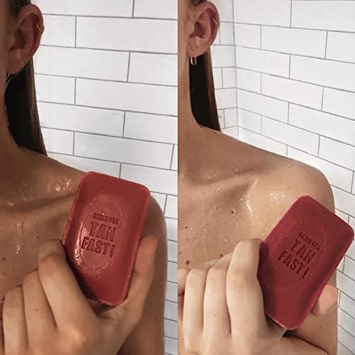 MODELCO Tan Remover Exfoliating Soap - Lather, Scrub And Go - Instantly Remove Self-Tan Like Never Before - Enriched With Goats Milk And Natural Pumice - Prep Skin And Fix Tanning Mishaps - 4.41 Oz