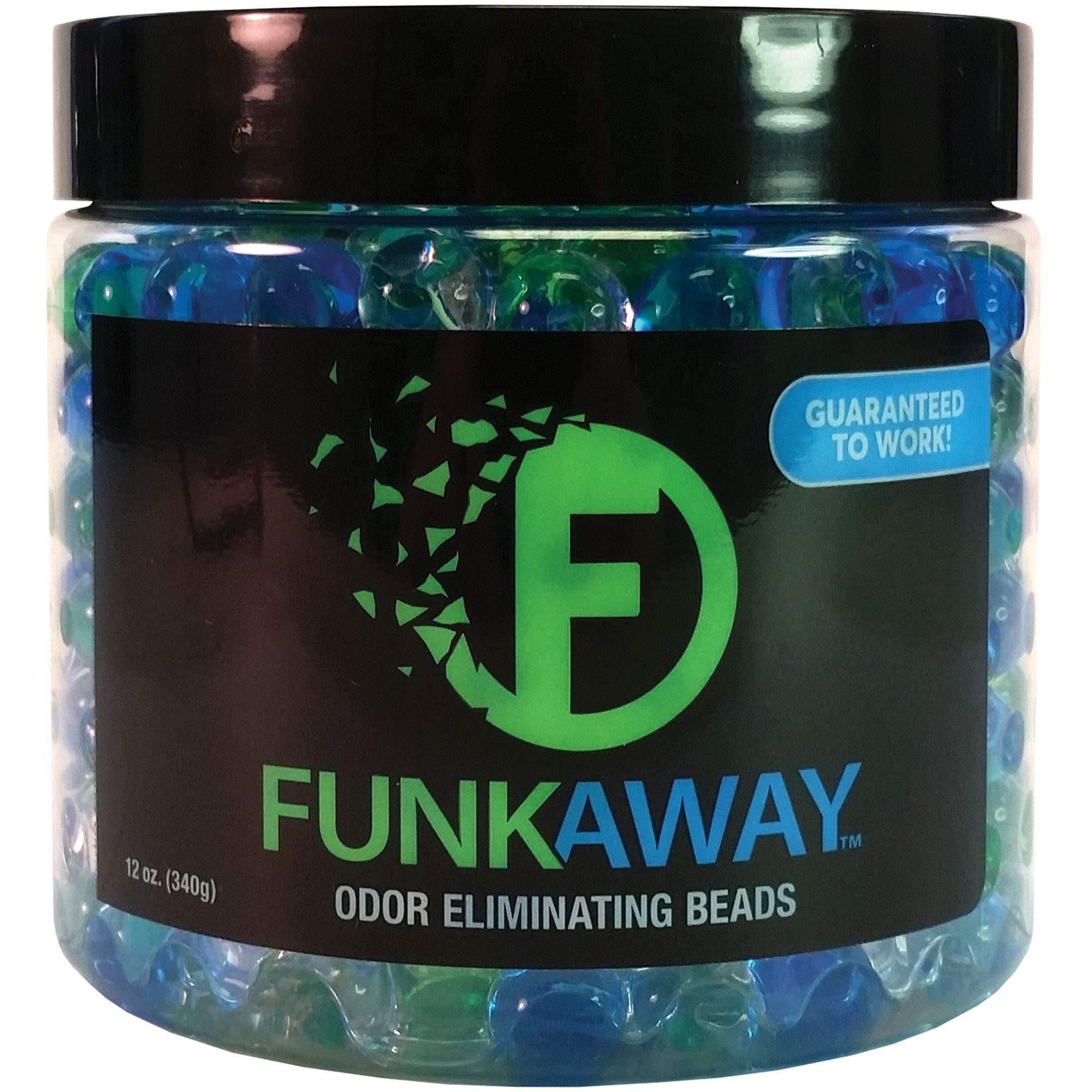 FunkAway Odor Eliminating Beads, 12 oz., Supercharged Odor Absorbing Beads for the House, Car or Gym, Eliminate Smoke, Pet and Bathroom Odors for Long-Lasting Results