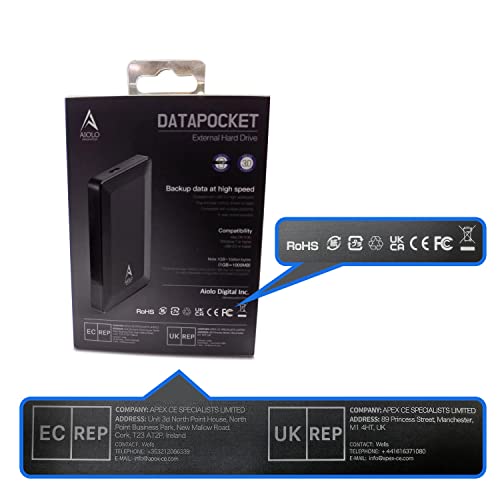 Aiolo Innovation 2T Ultra Slim Portable External Hard Drive HDD-USB 3.0 for PC, Mac, Laptop, PS4, Xbox one,Xbox 360-Super Fast Transmission