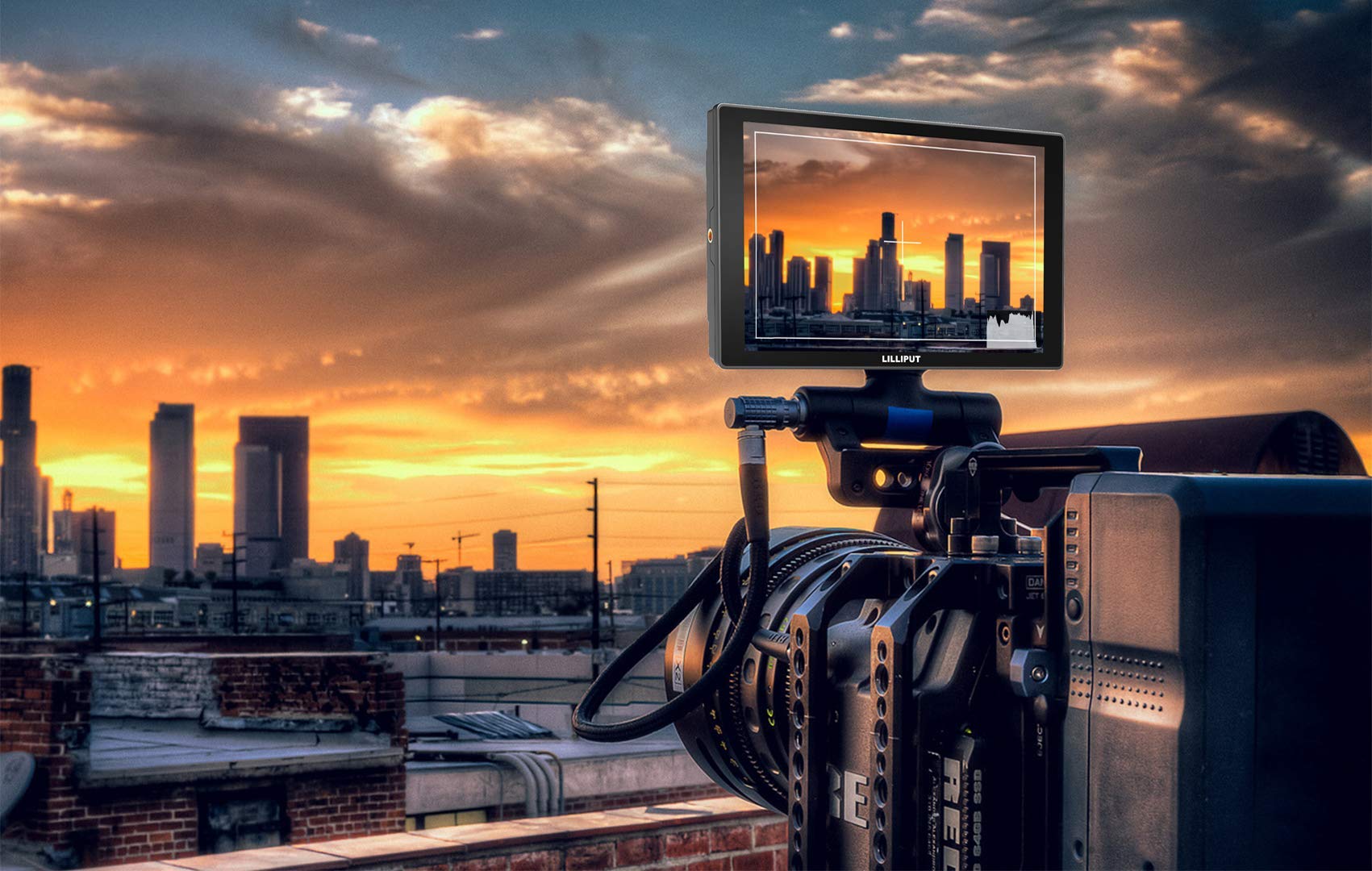 LILLIPUT A11 10.1" FHD PRO 4K HDMI SDI VGA Input Broadcast Monitor w/G+G Technology Free F970 Battery & Gimbal Stand