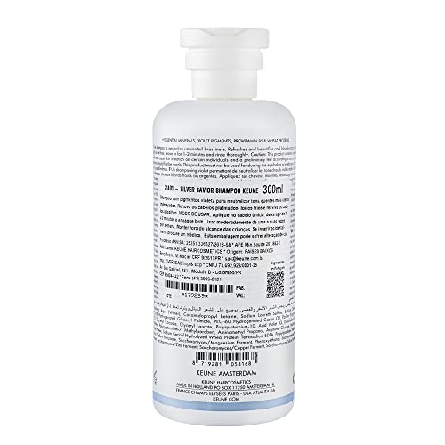 Keune Care Silver Savior Shampoo, Toning & Brightening Cleanser for Blonde & Grey Hair, 10.1 Fl Oz